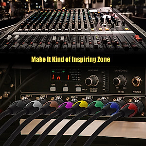 MIKIZ XLR Cables 3 Feet 10 Pack - Pro Balanced Short XLR Audio Cables 3-Pin XLR Male to Female