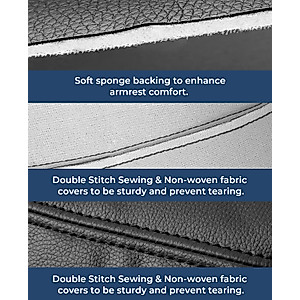 ISSYAUTO Armrest Cover Compatible with 2007-2014 Silverado Suburban Yukon Sierra Tahoe Jump Seat, Leather Center Console Cover