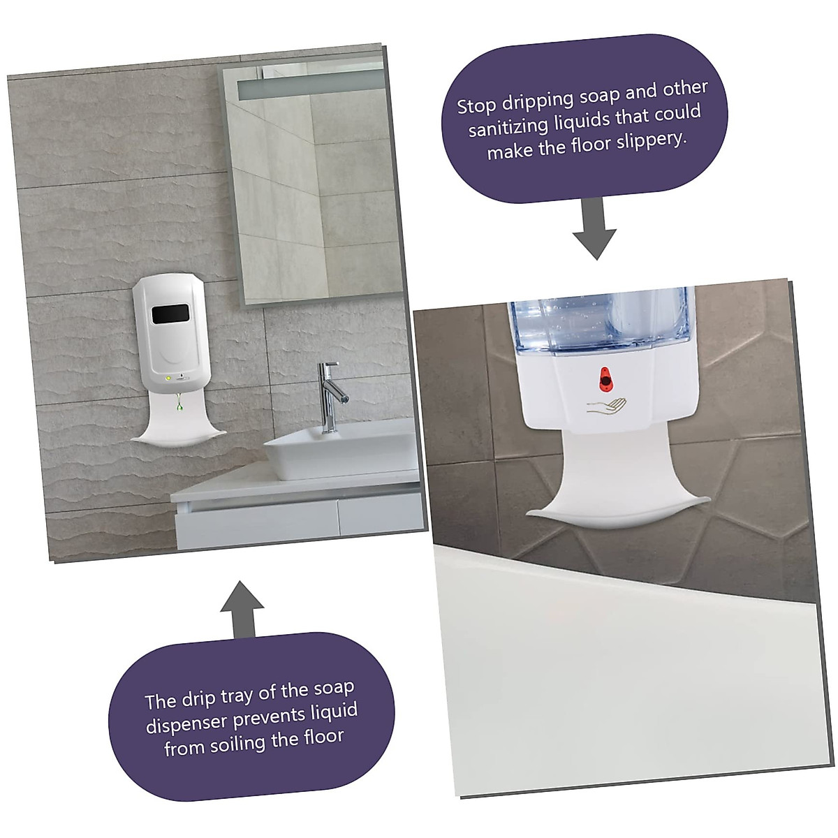 Cabilock 13 pcs Water Tray Foam Soap Tray Kitchen drip Tray Hand soap Plastic soap Dispenser Holder Automatic soap Drinking Plastic Container Plastic Drip Tray White Liquid Dispensing Tray