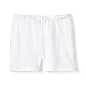 French Toast Girls' Stretch Kick Short, White, M (7/8)