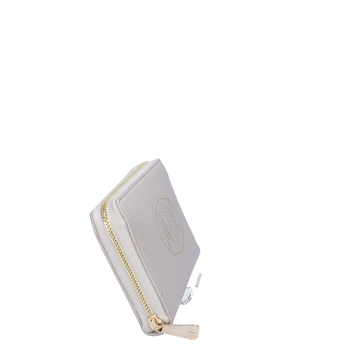 A|X ARMANI EXCHANGE womens Pebble Eco Leather Zip Wallet Wristlet Wrislet bag, Noise, One Size US