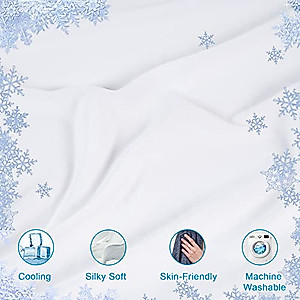 PHF Soft Cooling Throw Blanket for Hot Sleepers, Q-Max 0.44 Cooling Fiber Absorb Heat to Keep Night Sweats Cool, Double Sided Summer Breathable Blanket for Bed Sofa Couch, 50x60 inches, White