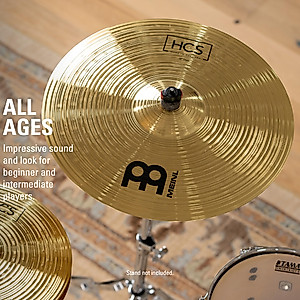 Meinl 18” Crash Cymbal – HCS Traditional Finish Brass for Drum Set, Made In Germany, 2-YEAR WARRANTY (HCS18C)