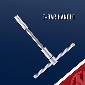 KNINE OUTDOORS Torque Screwdriver Wrench Driver Set 10-70 Inch Pounds lbs for Maintenance with T-bar Handle, 40 Hex Bits, 1/4" Socket, Shaft Extension, For Tools, Bike Repairing and Mounting (Orange)