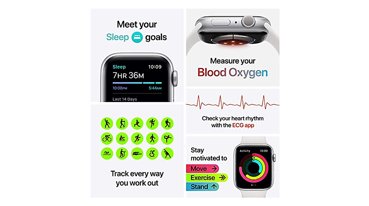 Apple Watch Series 6 GPS 44mm Space Gray Aluminum - Renewed