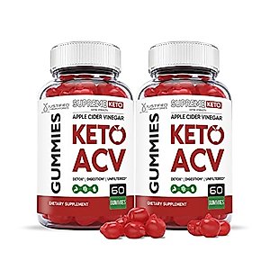 Justified Laboratories (2 Pack) Supreme Keto ACV Gummies 1000MG with Pomegranate Juice Beet Root B12 120 Gummys