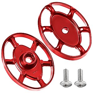 Dreyoo 2 Pack Outdoor Faucet Handles, Oval Spigot Handles Compatible with Arrowhead PK1290, 12 Point Faucet Knob for Outside Hose Bibb, Garden Valves and Frost Proof Wall Hydrants (Red)