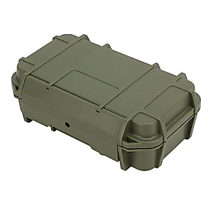 Agatige Waterproof Tool Box, Double Layer Hard Carry Tool Dry Case Safety Waterproof Instrument Tool Box ABS Plastic Storage Toolbox Container for Outdoor Camping(Green)