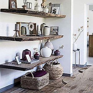 Solid Pine Irregular Shape Shelf Wall Mounted, Floating Shelf Multiple Size for Living Room, Bathroom, Office