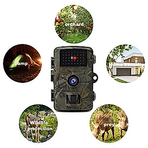 Tgoon High Definition Waterproof Camera, Hunting Camera Anti-Rust Ip66 Waterproof 1080P High Definition for Night