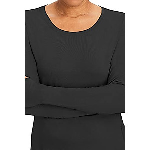 Healing Hands Comfortable Under Scrubs for Women Knits Women’s Medical Long Sleeve Scrub Tee 5051 Mackenzie Black XL