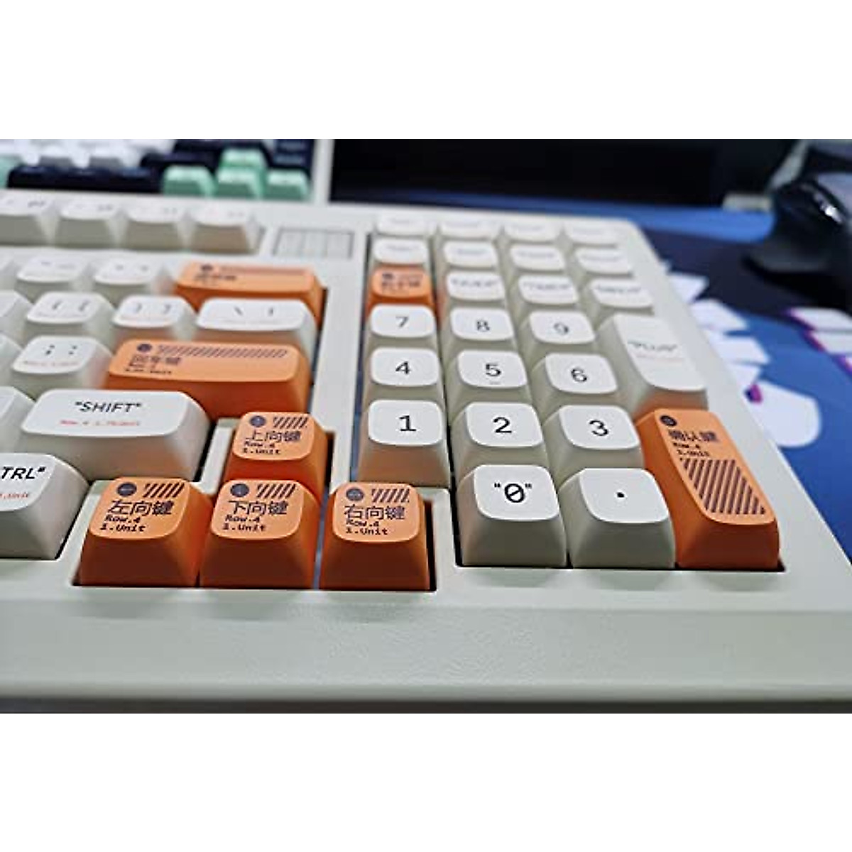 Blue Hat 141 Keys XDAS keycaps Dye-Sublimated Keycap for Cherry MX Switch keycaps for Wired USB Mechanical Gaming Keyboard （Plastic Sleeve）