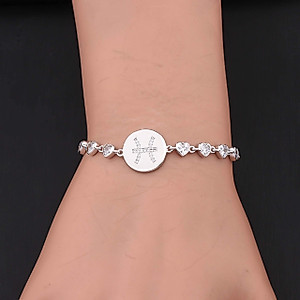 ENSIANTH Sliver Zodiac Sign Adjustable Bracelet Birthday Gift for Women (BR-Pisces S)