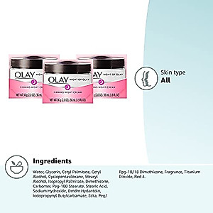 Olay Firming Night Cream, 2 Ounce (Pack of 3) - Packaging may vary