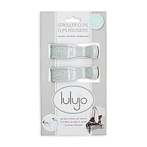 lulujo Baby 2-Piece Stroller Clips, Grey
