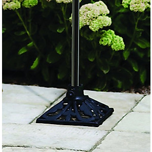TIKI Brand Cast Iron Torch Stand, Black, 9.1L x 9.1W x 4.8H -Inches, 1312322