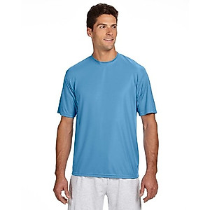 A4 Mens Cooling Performance Crew, Medium, Light Blue