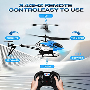 Britik Remote Control Helicopter for Kids - RC Helicopters Toys, One Key Takeoff/Landing and Hover Functionality, 3-Speeds, LED Lights and Crash Protection-Indoor Flying Toy, Gift for Boys/Girls Kids