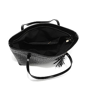 Tiwougel Women Purses and Tote Shoulder bag big Capacity Tassel Handbag-Leopard