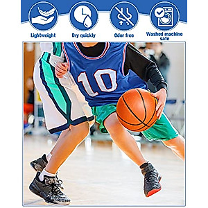 Funtery 12 Pcs Men Basketball Jerseys Mesh Basketball Uniform 2XL Reversible Number Printing Basketball Team Jersey for Men Blue