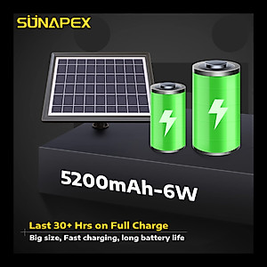 SUNAPEX Solar String Lights Outdoor Waterproof,48FT Solar Patio Lights with Shatterproof Edison Bulbs,Outdoor String Lights Solar Powered for Patio,Camping,Backyard