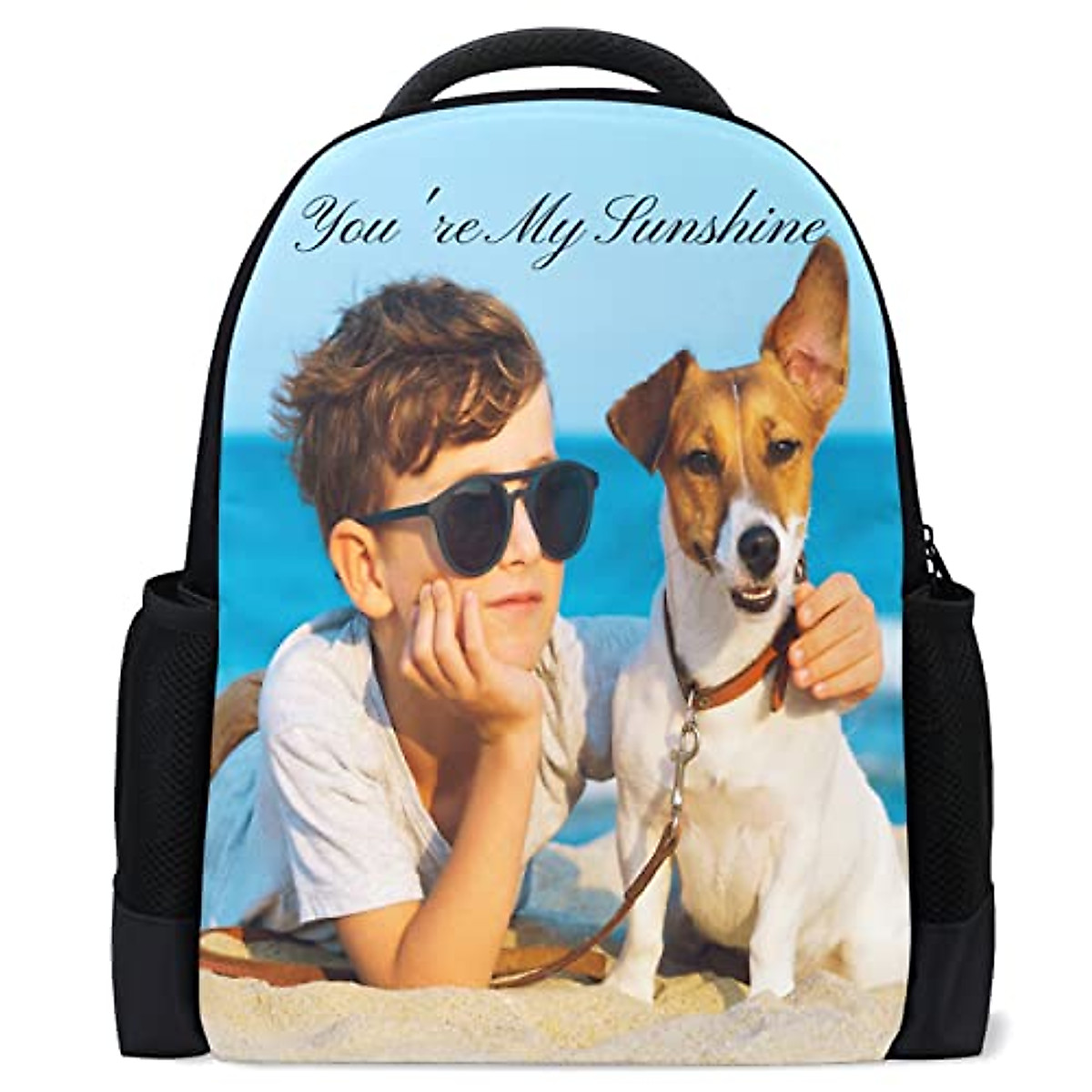 ZZXXB Custom Casual Backpack Personalized Your Text Picture Waterproof Travel Daypack Children School Bag