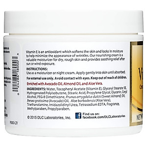 De La Cruz Vitamin E Cream Moisturizer for Face and Neck - Moisturizing Anti-Aging Skin Care for All Skin Types - Made in USA, 4 OZ. (2 Pack)