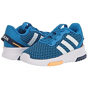 adidas Kids Racer TR 2.0 Running Shoe, Blue Rush/White/Dark Blue, 5.5 US Unisex Toddler