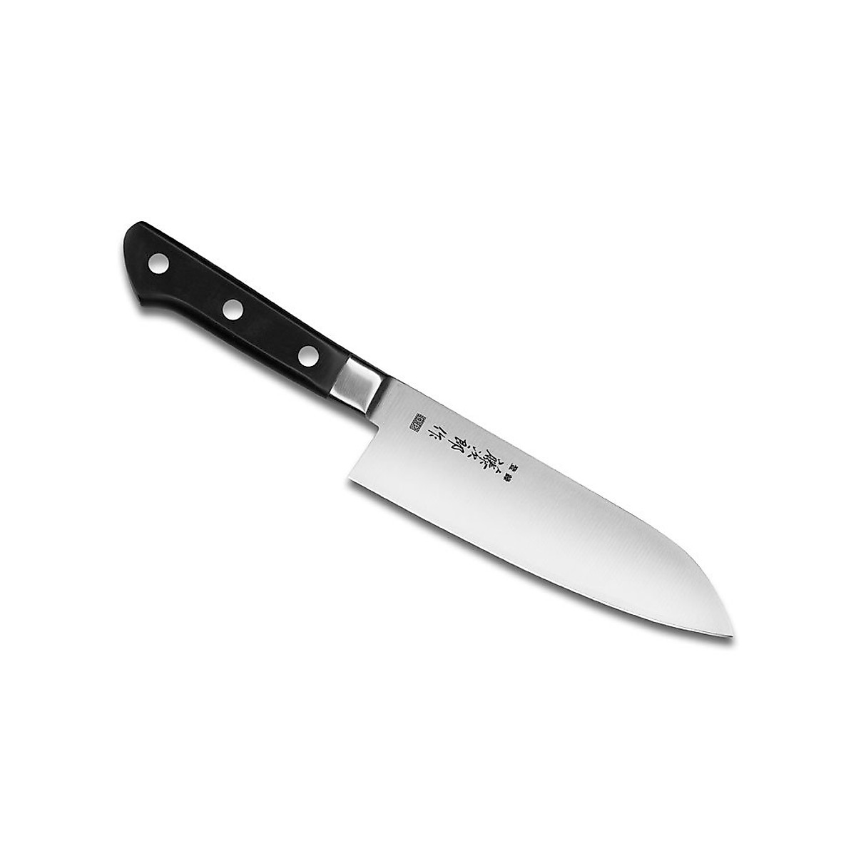 Tojiro Fujiro DP Cobalt Alloy Steel Split with Base Santoku All-Purpose Knife, 刃渡り:170mm, black (black 19-3911tcx)
