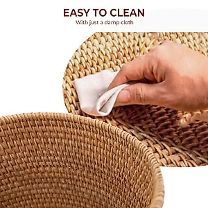 KOLWOVEN Mini Trash Cans, Mini Storage Bin Table, Desk Trash Can Mini, Narrow Trash Can Bathroom, Slim Garbage Can, Small Waste Basket, Desktop Trash Can