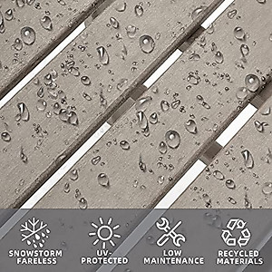 VOQNIS Adirondack Outdoor Side Table, Living Room, Garden, Patio, Pool, Deck, Fire Pit, Party - Brown