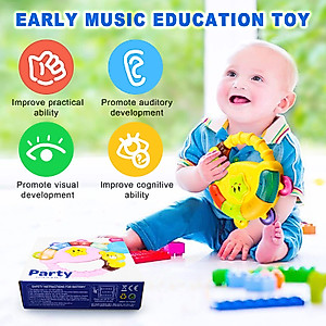 OKREVIEW Baby Rattles Activity Bell Toy - Baby Toy 6 to 12 Months Babies Music Rattles Toy with Song Lighting Modes, Infant Toy Colorful Birthday Gift