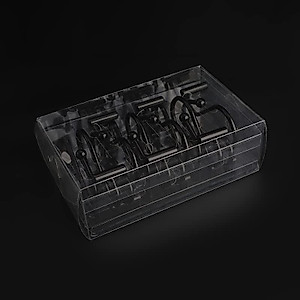 Gracelife Black Rust Resistant Metal T-Bar Shower Curtain Rings, Set of 12