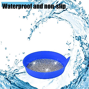 zipelo Bling Car Cup Coaster, 2 Pack Universal Vehicle Anti-Slip Cup Holder Insert Coasters, Crystal Rhinestone Silicone Shockproof Drink Mat, Car Interior Accessories (Blue/White Crystal)