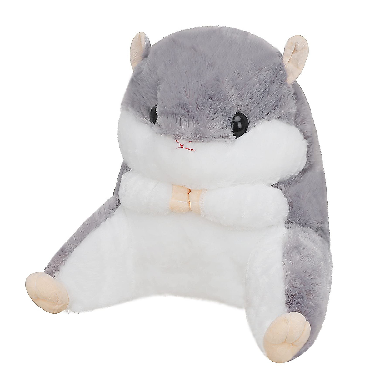 Lovely Plush Hamster Design Back Cushion Thick Cozy Padded Sofa Chair Cushion Home Office Backrest Back Support Pillow Lumbar Pad Dorm Bed Decor