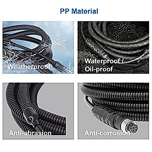 4 Pin Camera Cable with Corrugation Tube Cover, 4 Pin Aviation Extension Cable, 4 Pin Video Cable for Backup Camera Rear View System RV Truck Trailer Bus Car Waterproof by INSEETECH (10FT/3M)