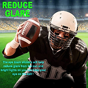 60 Pairs Eye Black Stickers for Kids - 1 White Pen Customizable Lettering Baseball and Football Eye Black Stickers - Great for Football Baseball Lacrosse Softball Fans on Game Day