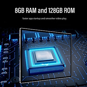 Pssopp HD Tablet, US Plug 100‑240V Office Tablet Octacore CPU 8MP 20MP Camera (White)