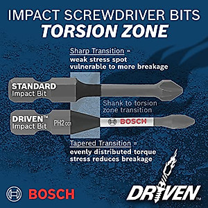 BOSCH ITDT25115 15-Pack 1 in. Driven Torx #25 Impact Tough Screwdriving Insert Bits