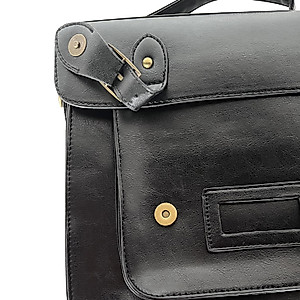 Duwseal Unisex Wednesday Addams Backpack Wednesday school bag Black Leather Adjustable Backpack (Wednesday, onesize)