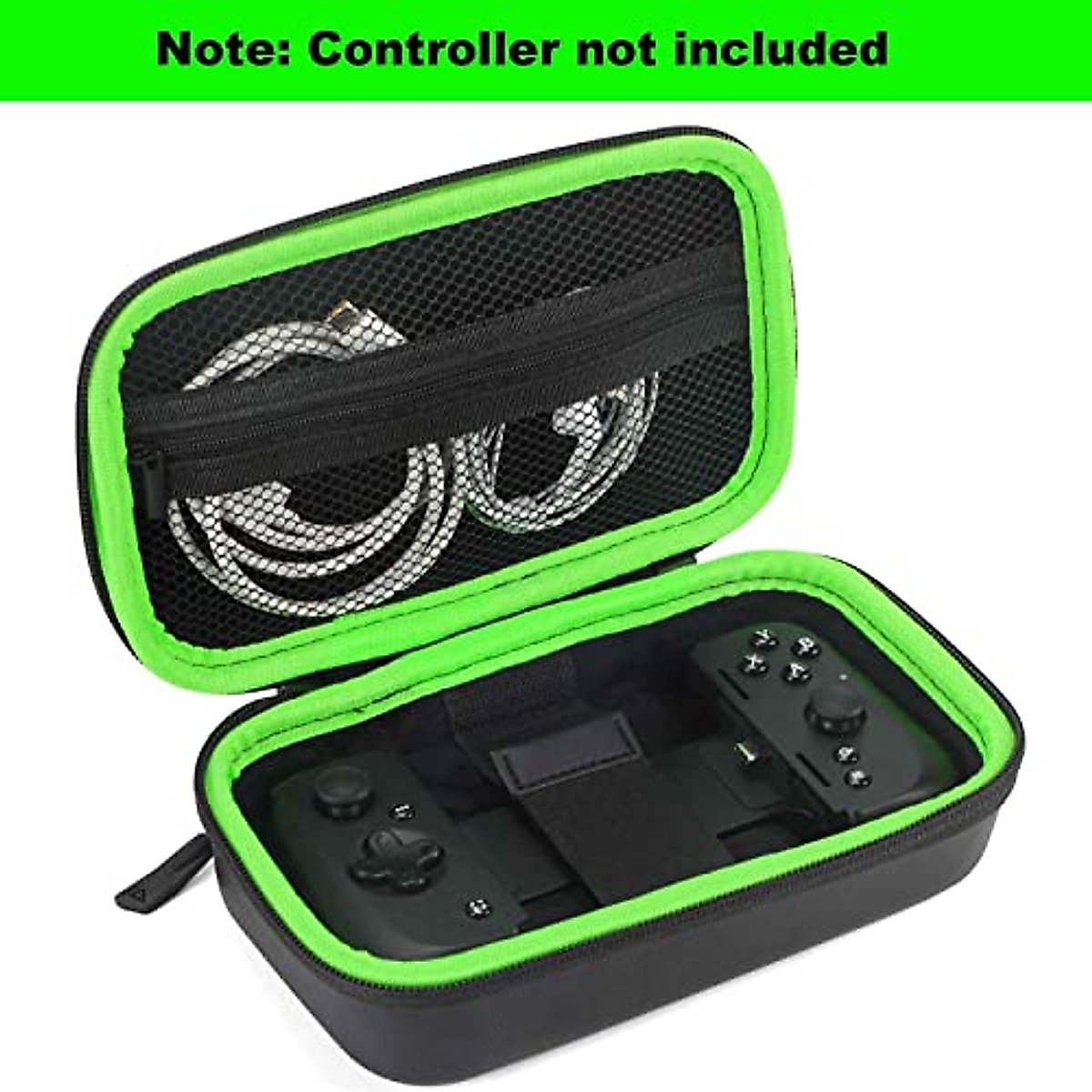 WEPIGEEK Travel Case for Razer Kishi V2 IOS/Android mobile Controller,Portable Travel All Protective,Hard Messenger Carrying Bag, Strong strap ,Soft Lining ,with Pockets for Accessories Black
