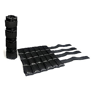WORLD-BIO Horse Ice Leg Wraps Set Of 2, Ice Pack Cooling Wrap for Horse Injuries, Therapy Full Leg Ice Boot Cold Pack with Flexible Straps for Hock, Ankle, Knee, Legs and Hooves, 16.9'' x 16.1'' Black