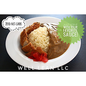 Well Lean Konjac Rice Keto Pasta - Low Carb Keto Rice Plant Based 100% - USDA Organic Premium Konjac Shirataki Rice - Low Carb Rice - Keto Rice Carb Free, No Carb Rice Alternative, 6 Pack, 12 Servings