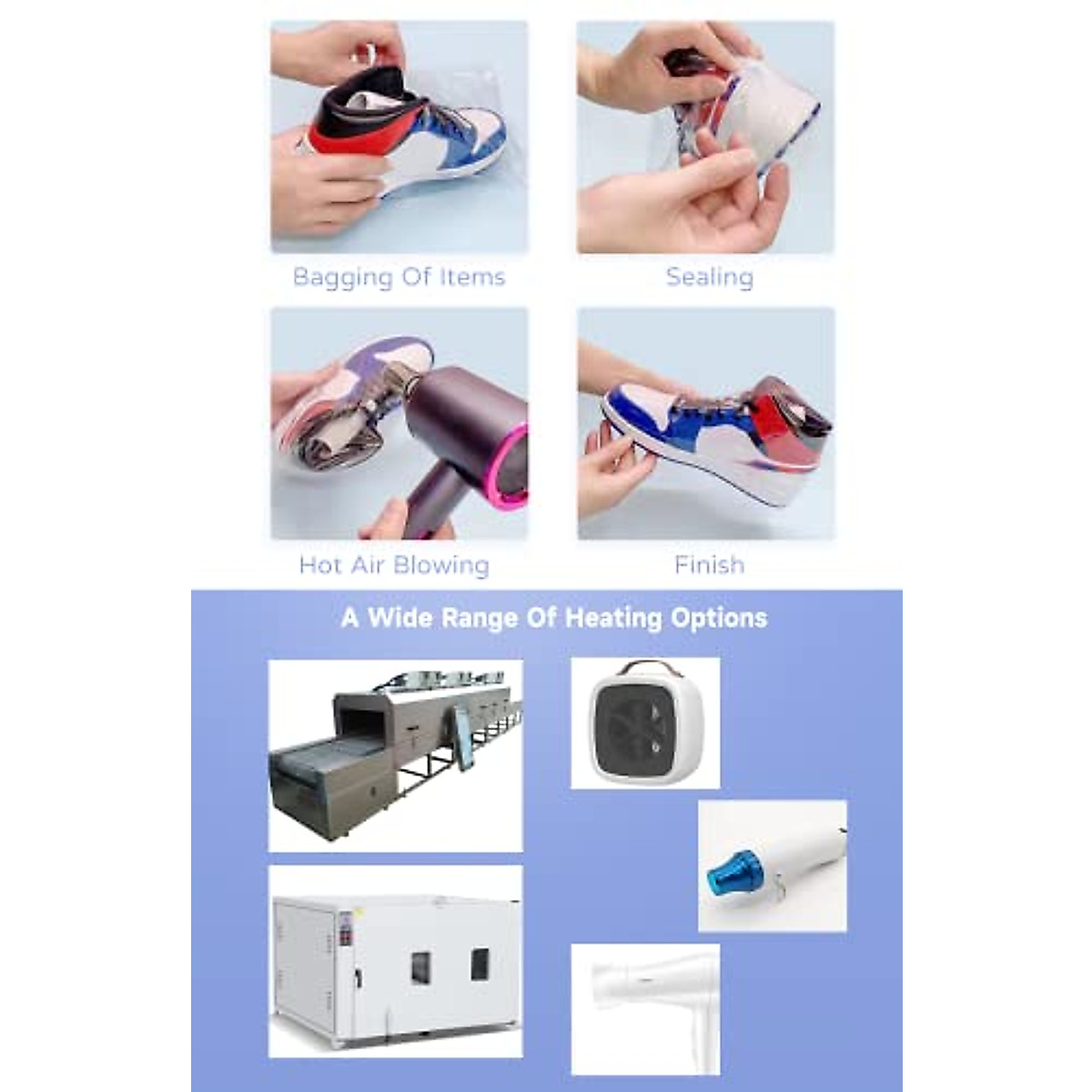 Im.Create Shrink wrap Bags - 100pcs Clear Heat Shrink Wrap for soap - PVC Remote Control Cover 4x6 Inches Shrink Plastic