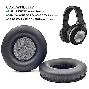 E50BT S500 Earpads - defean Replacement Ear Cushion Ear Pads Compatible with JBL SYNCHROS E50BT E50 S500 S700 Wireless Headphones (Black)
