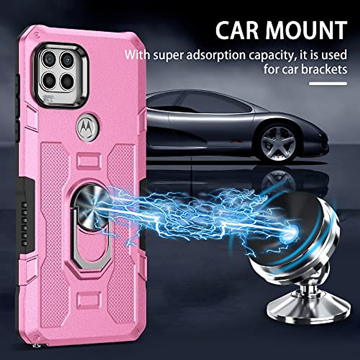 Mobile Phone Case Bag Full Protective Case for Infinix Smart5 Case,Heavy Duty Hybrid Shockproof Protective Case with [360° Rotatable Kickstand] TPU Bumper Drop Protective Covers Back Cover Case
