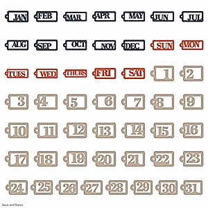 Cricut 2002574 Days and Dates Cartridge