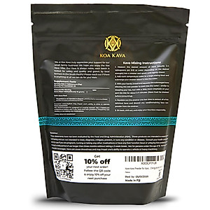 Koa Kava Fiji Kava Powder- Premium Noble Waka Kava Tea Made From Lateral Kava Root in Savusavu, Fiji. 8 oz