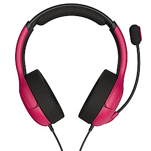 PDP AIRLITE Wired Playstation 5 Headset with Noise Cancelling Boom Microphone: PS5/PS4/PS3 Console/PC (Cosmic Red)