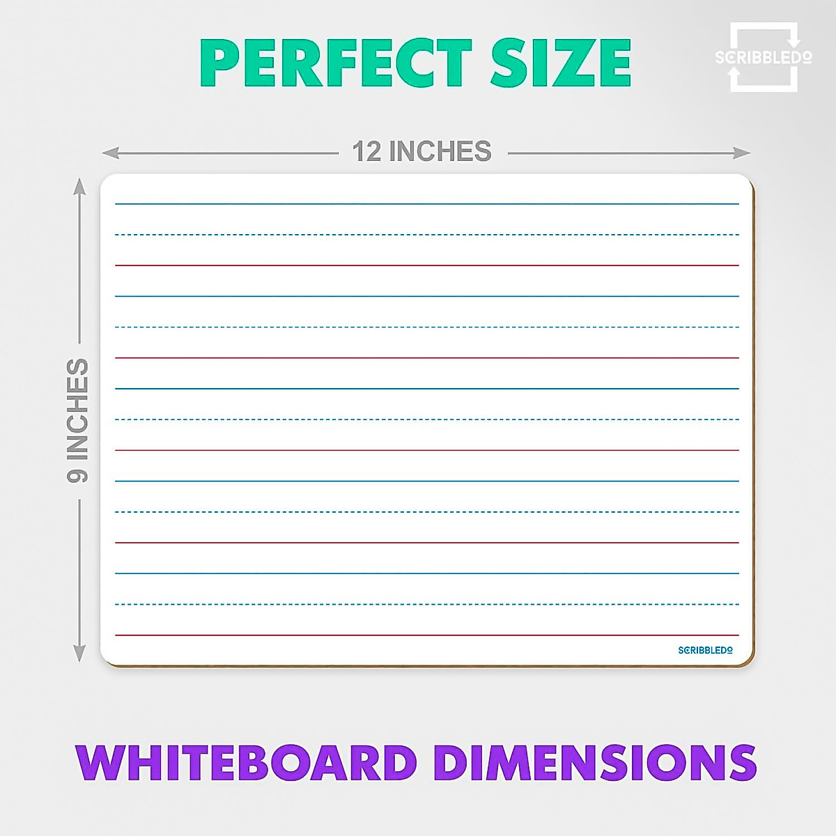Double Sided Whiteboard Lined Dry Erase Board for Kids Ruled Writing Board Handwriting Practice for Kids - Small White Board Dry Erase Board 9x12 Dry Erase Board with Lines Education Teacher Supplies